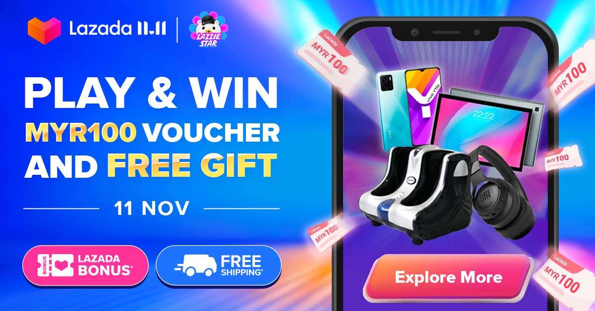 Play Lazzie Star to win RM100 Lazada Bonus and Grand prize!